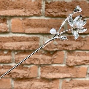 Accessories | Lotus Hair Stick Metal Bun Holder Hair Pin Lotus Hair ...